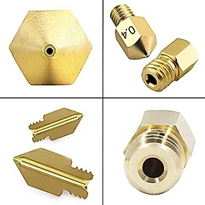 25PCS 0.4MM MK8 3D Printer Brass Extruder Nozzles with 5 Cleaning Needles and Metal Storage Box for Creality Ender 3 Ender 3 pro Ender 5 CR-10 MK8 Makerbot Anet A8 Anet A6