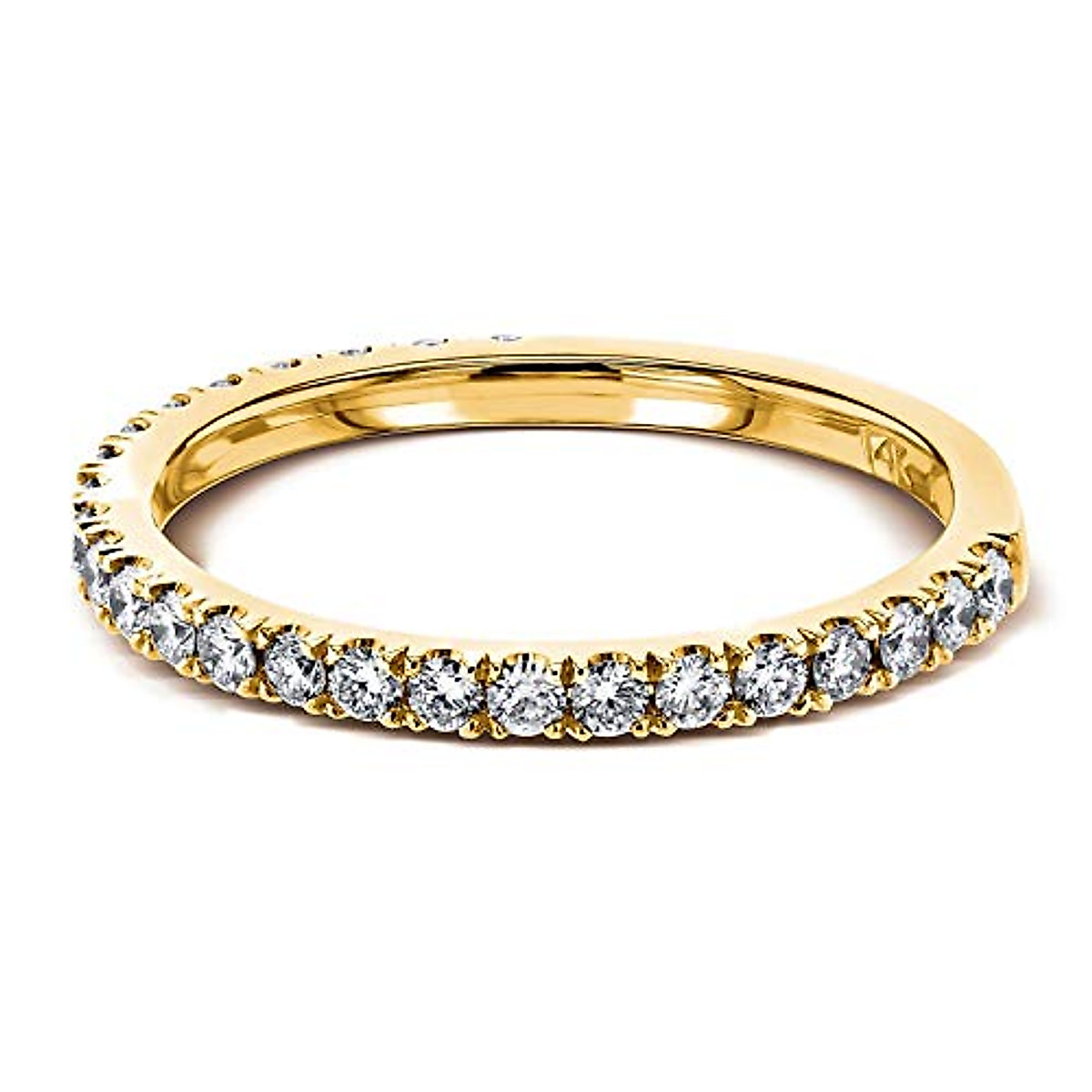 Kobelli Diamond Semi Eternity 3/8 Carat TW Gold Band - rose-gold / 8.5