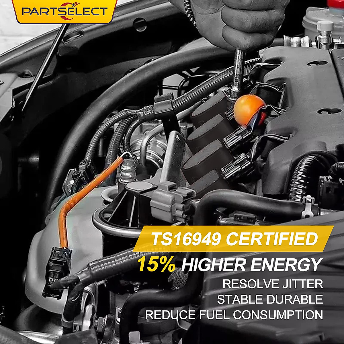 Partselect 6PCS Ignition Coil Pack UF648 C1791 5C1848 Replacement for Jeep Grand Cherokee Wrangler Dodge Avenge Challenger Charger Durango RAM 1500 Chrysler Town & Country VW Routan 3.6L V6 2011-2016