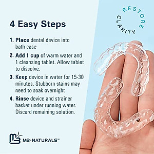 Denture Bath Case and Retainer Case | FSA HSA Approved | Denture Cleaner Cup for Invisalign Retainers Mouthguards and Dentures Cleaner Kit with Strainer Spill-Free Portable Retainer Cleaner Case