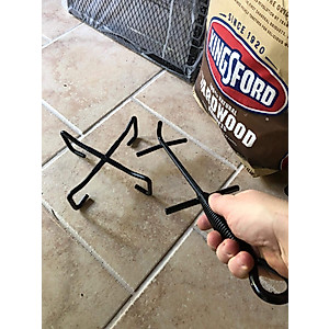 Folding Finish Camp Dutch Oven Lid Stand and Camp Cast Iron Dutch Oven Lid Lifter