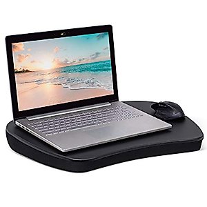 BIRDROCK HOME Oversized Lap Desk with Memory Foam Cushion | Portable Desk | Fits Laptops Up to 17" | Matte Black | Portable Office Desk | Work from Home