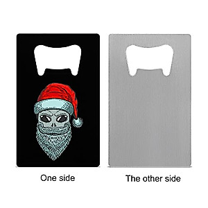 Santa Alien Credit Card Bottle Opener Stainless Steel Flat Beer Wine Bottle Opener for Party Wedding Favor