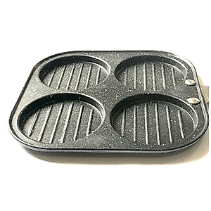 SHRIYA Non Stick Mini Uttapam Pan Aluminum 4-Cup Egg Cooker Pan Multipurpose Pancake Pan Omelet Cooker Griddle Uttapam Tawa, Multicolor