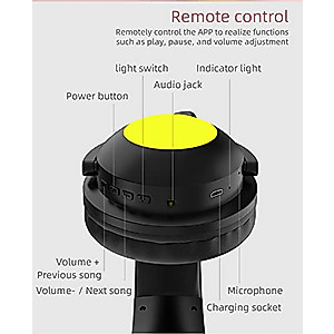 kuayang Wireless Cat Ear Headphones (7 Color Changing) with & 3.5mm Jack, Gaming Pro, Bluetooth&Wired Connection (Pink)