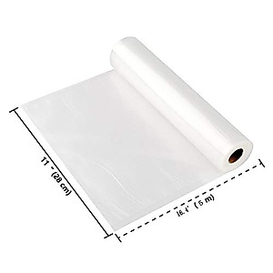 (Ship from US) Food Saver Vacuum Sealed Pockets,Cut to Size Roll,Storage Bags Rolls (2 rolls of 8" x 16.4'+2 rolls of 11" x16.4')