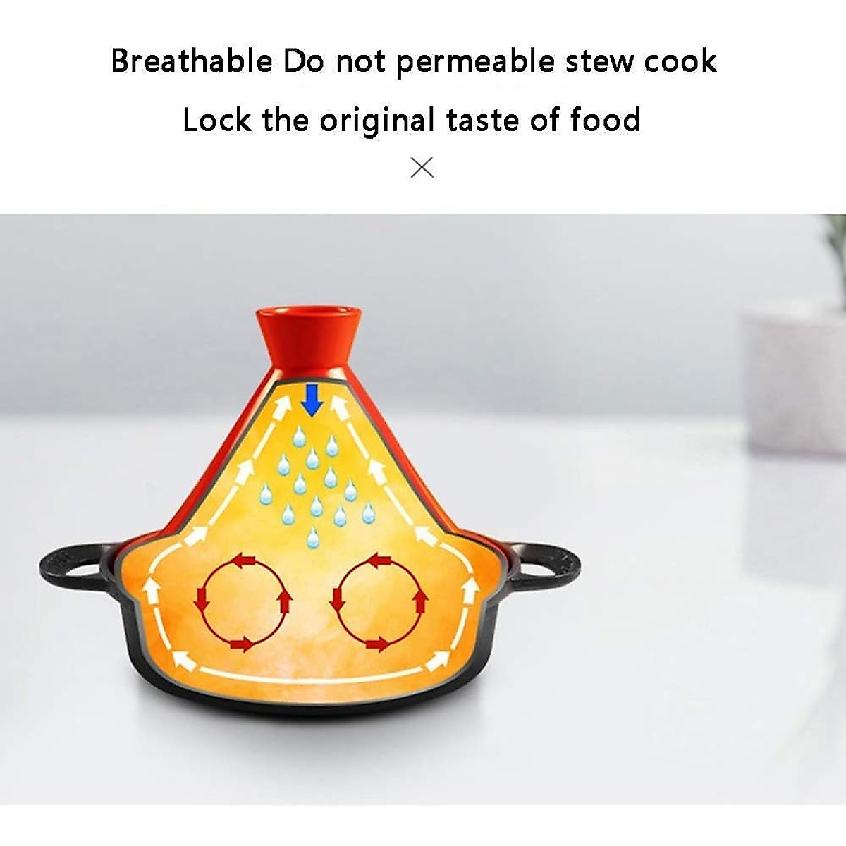 Xgxoz Tagine Cooking Pot Ceramic Tagine Cookware Tajine with Enameled Cast Iron Base Tagine Pot with Handle Nonstick Saucepan,Green