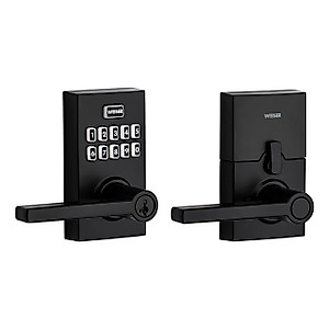 Weiser SmartCode 10 Lever Electronic Lock, Matte Black