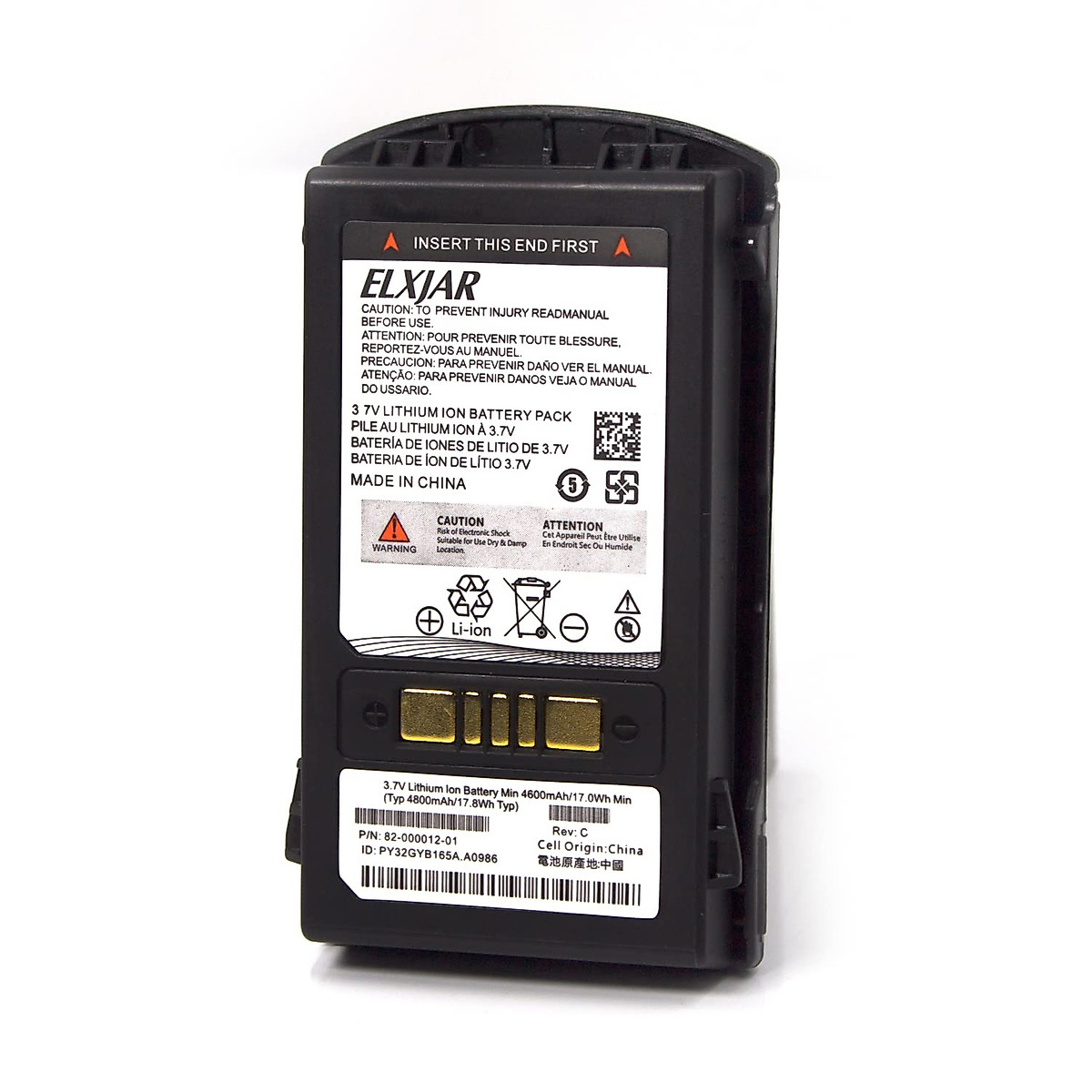 hflexgrad (2-Pack) 3.7V 4800mAh Replacement Battery for Motorola/Zebra MC3200 MC32N0 MC32N0-S Scanner Series, Compatible with BTRY-MC32-52MA-10, 82-000012-01