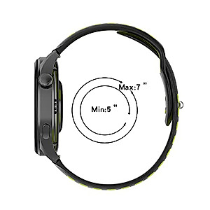 Orisell Kids Watch Band for SyncUp Kids Watch Bands, 20mm Boy Girl Smart Watch Band Replacement with Quick Realease Pins, Breathable Sport Style (Black&Green)