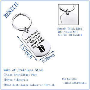 BEKECH The Book Inspired Gift Wolf Quote Keychain For the Strength of the The Wolf Keychain Inspirational Community Gift for Coworker Colleague Friends (silver)