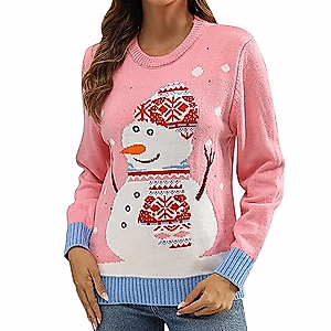 Christmas Sweater Black y2k top Xmas Tree Print Merry Christmas t Shirt for Women Dressy Casual Novelty Fall Tops Ladies Tunic Fashion Clothes lace Patchwork Buttons Sweatshirt Jacket Quarter Zip
