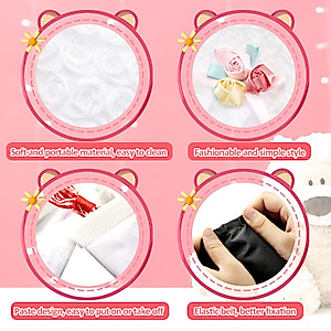 Civaner 2 Sets of Bear Clothes Bear Outfits of Groom's Tuxedo Suit and Bridal Dress Set, The Bear is Not Included, Fit 14-16 Inch Bears, Bear Clothes