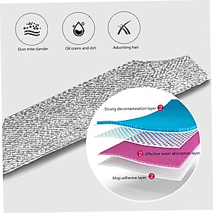 Hand Push Floor Sweepers, 3 in 1 Manual Vacuum Cleaner Mop, Floor Crumb Sweeper, Home Cleaning Sweeping Mop for Wooden Ttile Floor Rugs (Pink)