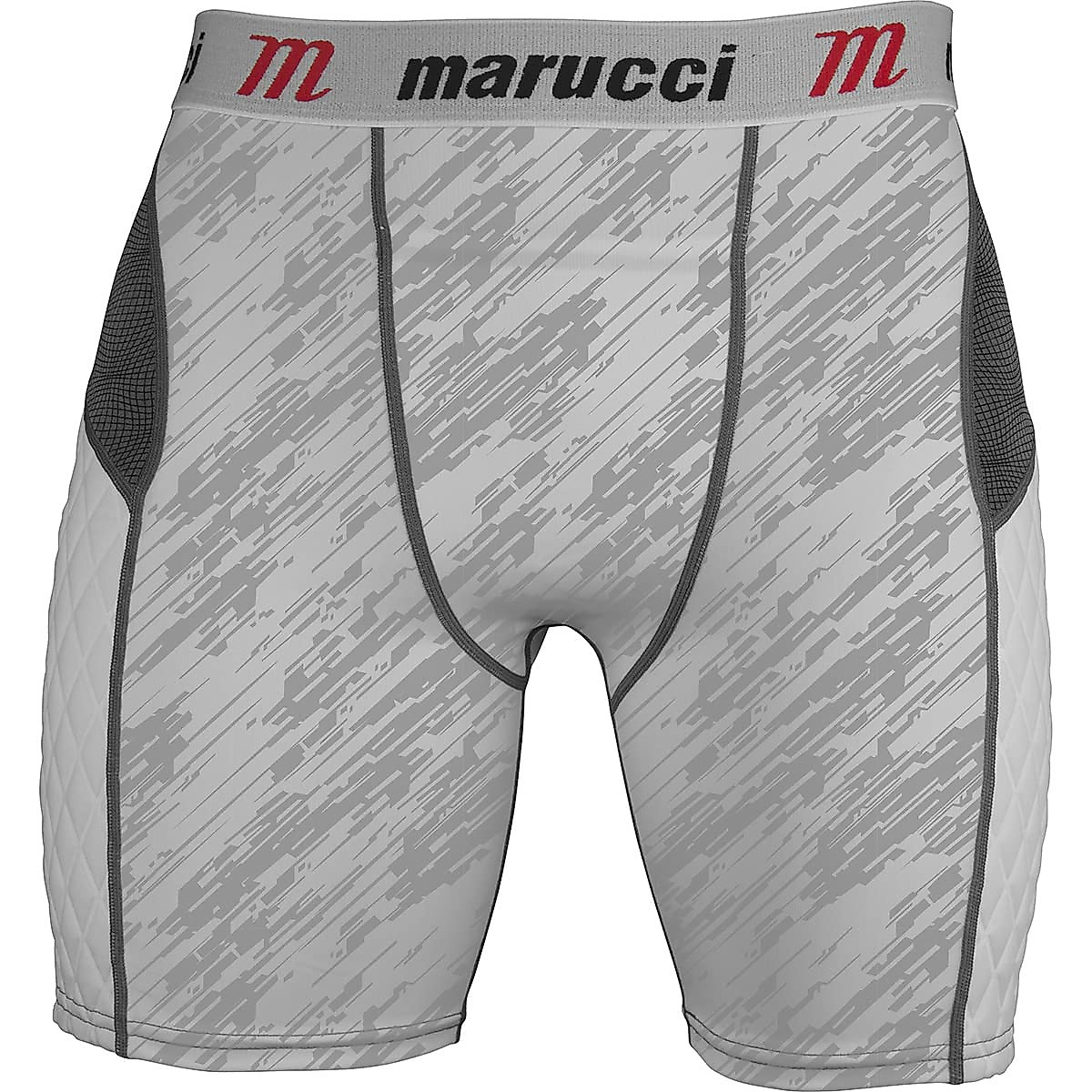 Marucci Youth Elite Padded Slider Shorts, White/CAMO, Youth XX-Large