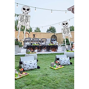 62.2&quot; Skeleton Halloween Helium Balloons - Jumbo Skull Foil Balloon for Spooky Halloween Decoration Party Supplier 2pcs