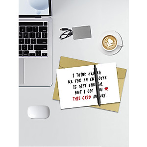 Fumnwoks Boss Day Card for Boss, Boss Birthday Card from Employee, Humorous Boss Day Gifts for Men Women, Happy Boss Day Card for Him Her,