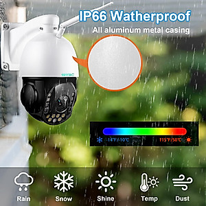 SV3C PTZ Security IP Camera Outdoor, 20X Optical Zoom 5MP Dual Band 2.4G 5GHZ WiFi Home Cameras Support Onvif, RTSP Browser Viewing, Humanoid Detect, Metal Shell Waterproof, 2-way Audio,SD Card Record