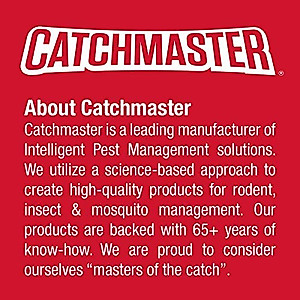 Heavy-Duty Rat Mouse Snake & Insect Glue Trap by Catchmaster - 6 Pre-Baited Trays with Hercules Putty Fastener, Ready to Use Indoors. Floor Anchor Sticky Adhesive Non-Toxic - Made in The USA