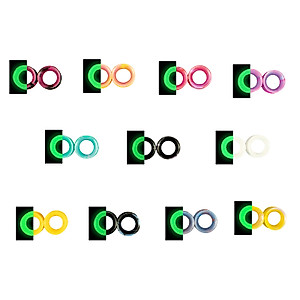 WBRWP 22pcs Ear Tunnels and Plugs - Double Flared Hollow Soft Silicone Ear Gauges Ear Expander Stretcher Body Piercing Jewelry 00g(10mm)