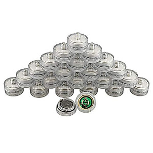 SAMYO Set of 12 Waterproof Wedding Submersible Battery LED Tea Lights Underwater Sub Lights- Wedding Centerpieces Party Decorate (White)