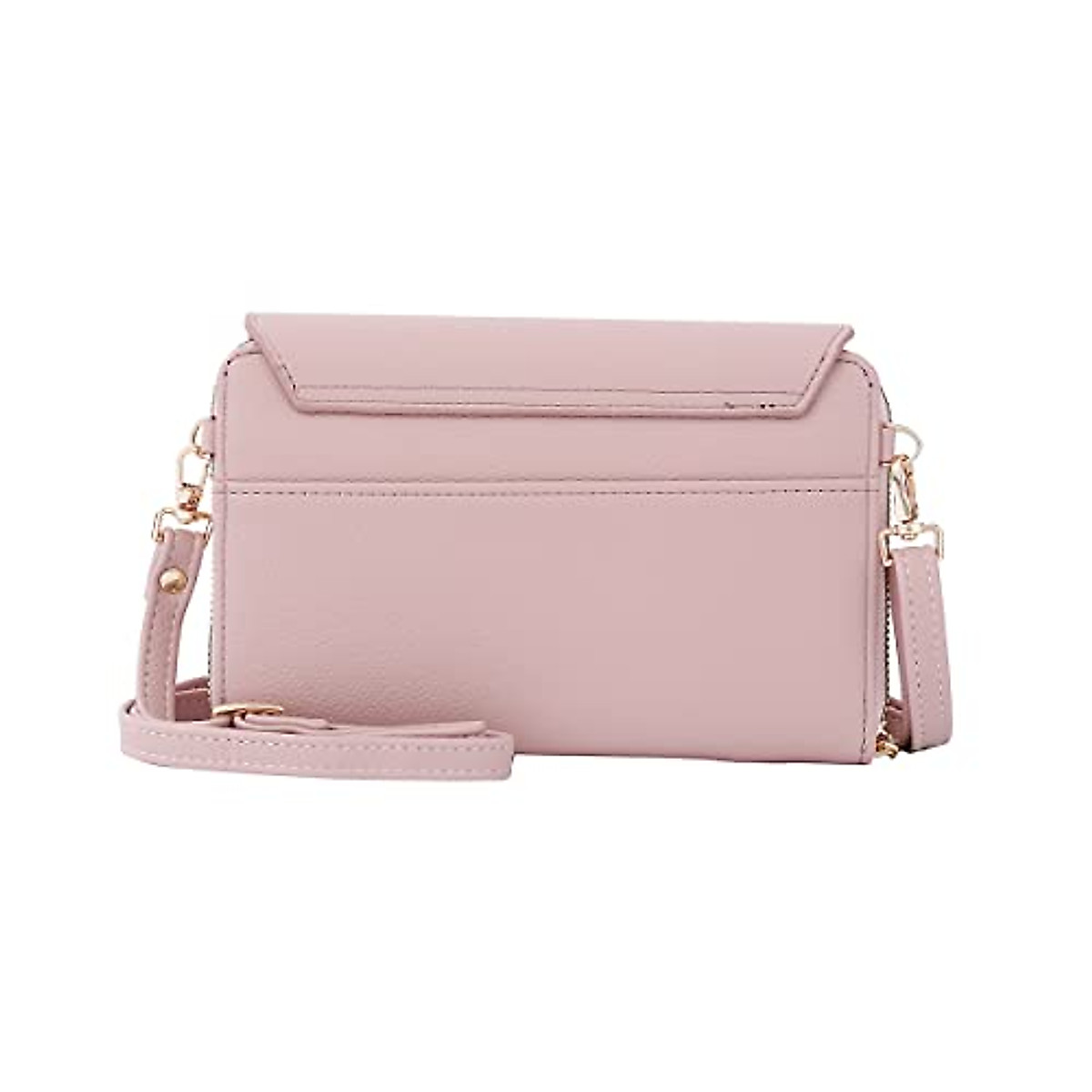 EVVE Small Crossbody Shoulder Bag For Women, Cell Phone Wallet Purse with Multiple Card Slots | Blush