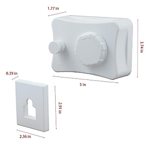 WaWacomp Retractable Clothesline Indoor Clothes Line for Hanging Dry and Wet Clothes on Heavy Duty Outdoor Clothing Lines 16.7 ft (White)