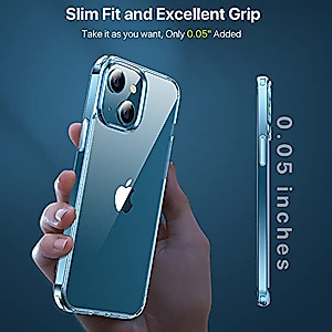 Miracase Crystal Clear for iPhone 13 Case/iPhone 14 Case [Not Yellowing] Shockproof Protective Anti-Scratch Light Weight Slim Cover Clear Back 6.1 inch