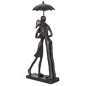 Jalunth Iron Sculpture Home Decor - Art Metal Statue Abstract Modern Accents Home Decoration Love Figurine 1 6 26th 40th 50th Year Wedding for Couple Her Wife Girlfriend Valentine