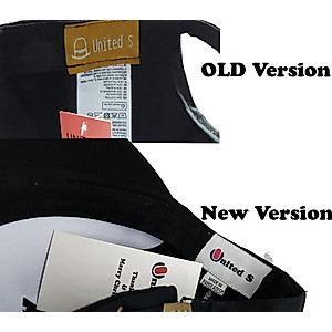 United S Men Women Fashion Baseball Cap, 100% Cotton Twill, Black, Unisex-Adults