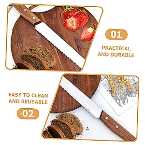 Yardwe Cookie Cutter Serrated Bread Metal Cutter Tool Serrated Acacia To Bake Kitchen Gadgets