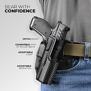 OWB Paddle Holster fits Beretta APX A1 Full Size (Black, Right-Hand Draw)