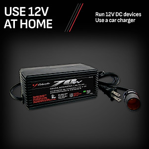Schumacher PC-6 AC to DC Power Converter with 12V DC Port That Plugs into 12V AC Outlet - 70 Watts Continuous 140 Peak Watts, Black