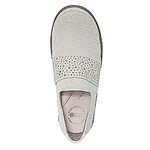 BZees Womens Pizazz Slip-On Eggnog Sparkle 7.5 W