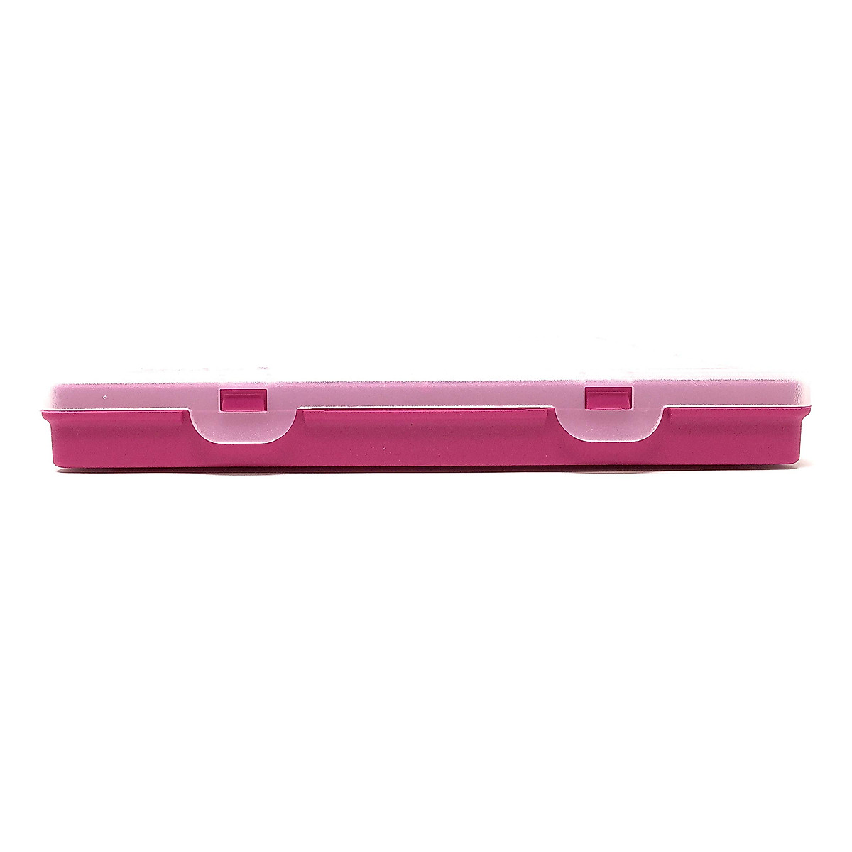 9" Square Fuchsia Plastic Hobbies & Crafts Organizer Storage Case with 8 Dividers for Odds and Ends
