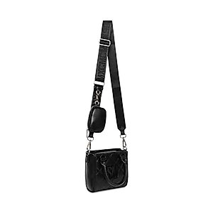 Steve Madden BBABI Quilted Top Handle Crossbody, Black