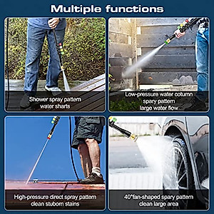 Power Washer, TEANDE MAX PSI Pressure Washer 1.9GPM 1800W Electric High Pressure Washer Professional Car Washer Cleaner Machine with Hose Reel ,5 Nozzles for Patio Garden Yard Vehicle