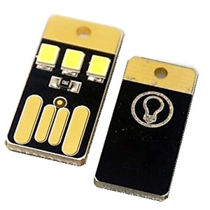 FainWan 10pcs 3 LED USB Portable Night Light Bright Mini Keychain Camping Car Lamp Module