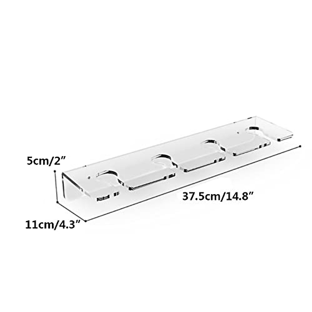 Wine Glass Holder, Wall-Mounted Acrylic Wine Glass Holder, Tableware Under The Cabinet, Wine Glass Holder and Glasses Storage Rack, Kitchen Cabinet Storage Rack (Transparent 2 Pieces)