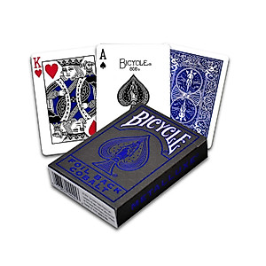 Bicycle Metal Luxe MetalLuxe Rider Back Playing Cards 2 Decks Crimson Red and Cobalt Blue Version 2