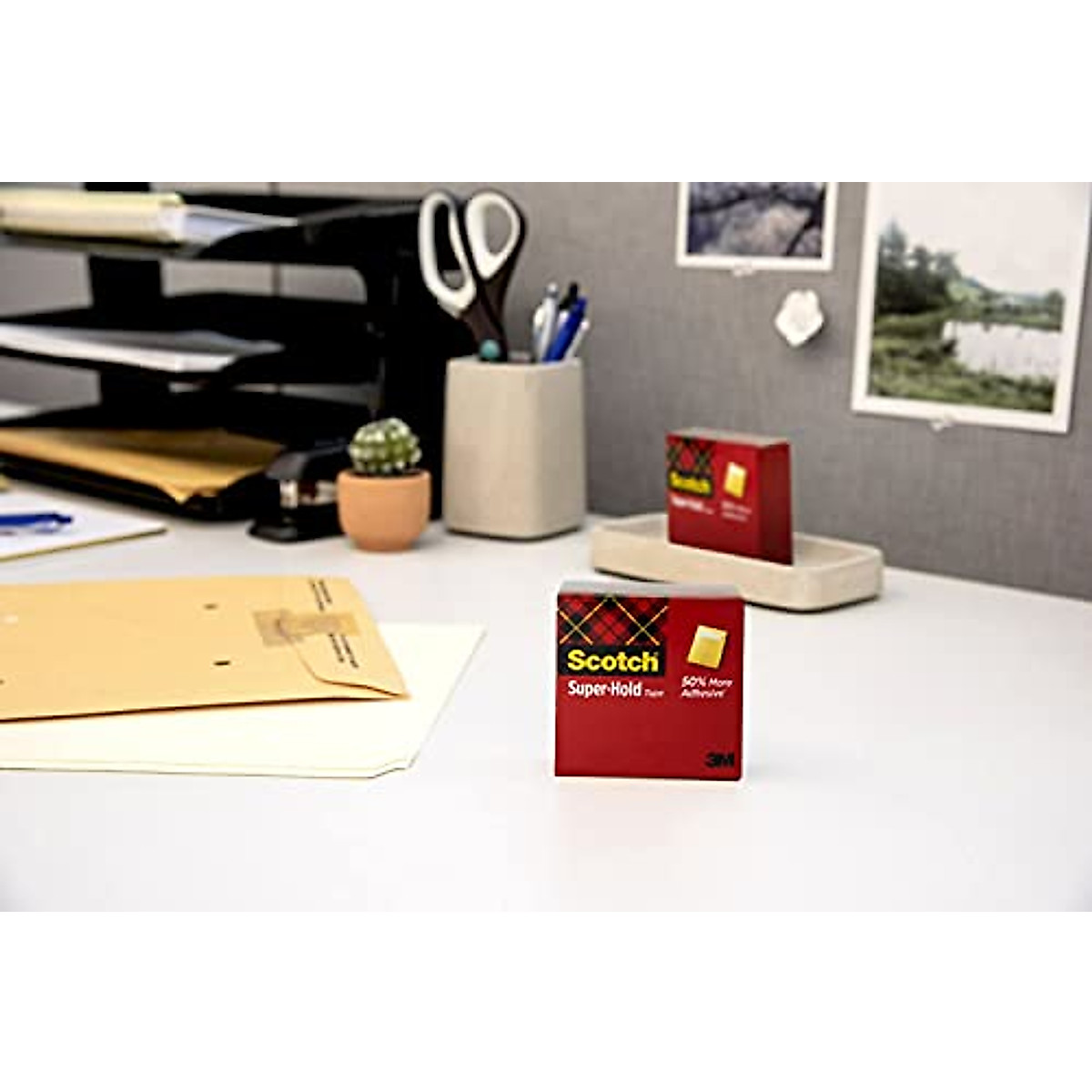 Scotch Super-Hold Tape, 6 Rolls, Transparent Finish, 50% More Adhesive, Trusted Favorite, 3/4 x 1000 Inches, Boxed (700K6)