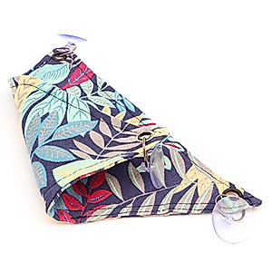 HRRIVE Reptile Bearded Dragon Hammock Lizard Lounger with Suction Cup for Reptile Tank Terrarium Decor Accessories, Breathable Fabric