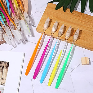 250 Pcs Disposable Toothbrushes Individually Wrapped Toothbrushes Bulk Travel Size Toothbrush Soft Bristle Tooth Brushes Set Medium Manual Packaged Toothbrushes for Adult Kid Hotel Toiletries, 5 Color