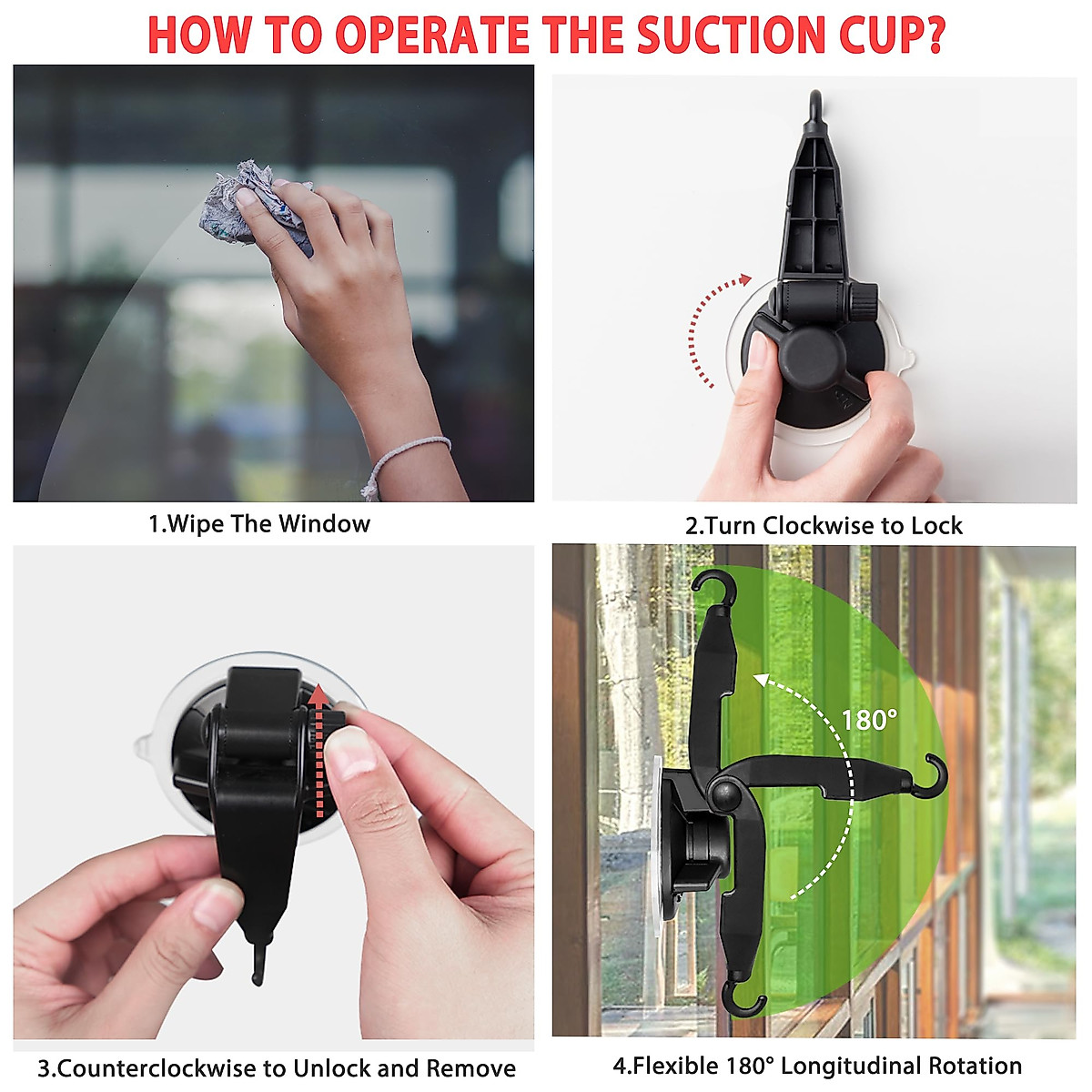 ORIENTOOLS Hummingbird Feeder with Window Hanger- 2pcs Window Bird Feeder, 2.2 oz/Pc Mini Hanging Flower Bird Feeders for Suction Cup