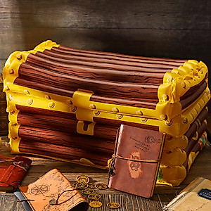 Inflatable Treasure Chest Cooler Blow up Drink Cooler Pirate Party Decorations for Beach Poolside Retro Theme Party Decors (2 Pieces)