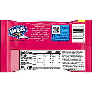 Nerds Gummy Clusters Candy, Rainbow, 3 Ounce Pouches (Pack of 12)