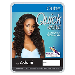 OUTRE Synthetic Hair Half Wig Quick Weave Ashani (1B)