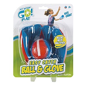 Get Outside Go! Easy Catch Ball & Glove Set Super Sport Outdoor Active Play Baseball by Toysmith (Packaging May Vary) Small