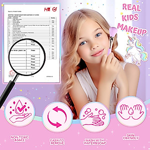 Tepsmigo Kids Makeup Kit for Girl - Kids Washable Makeup Girl Toys, Real Makeup for Kids Little Girls, Toddlers Makeup Kit Children Princess Christmas Birthday Gifts Toys for 3 4 5 6 7 8 9 10 Year Old