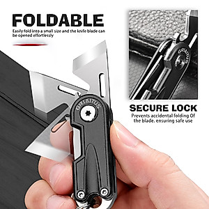 Multitool Pocket Knife, EDC Folding Knives, Small Pocket Knives with Bottle Opener Mini Pry Tool, Gifts for Men Dad Everyday Carry Keychain (black)